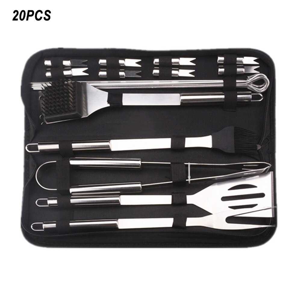 Jual Alat Masak BBQ Barbecue Grilling Tools Utensil 20 PCS - Hotpot Bbq ...