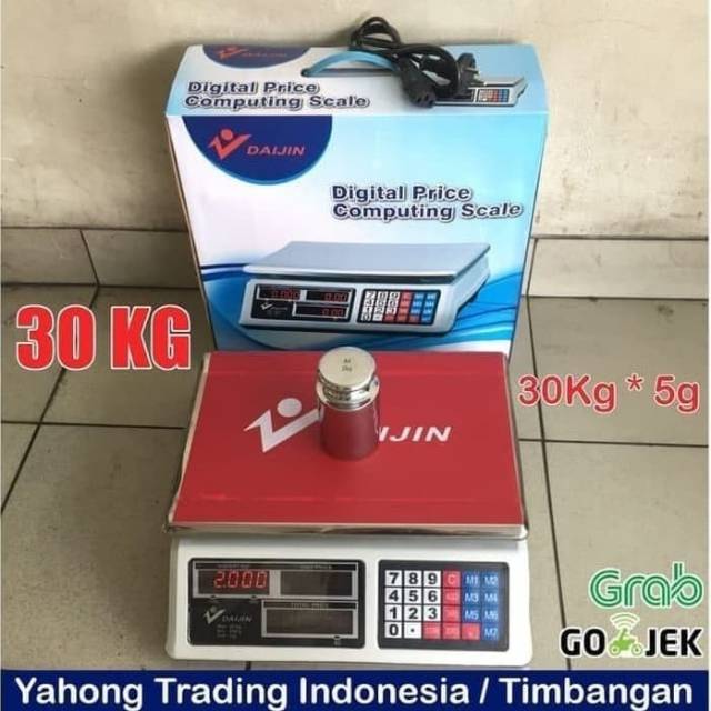 Jual Timbangan Digital Buah/ Timbangan Laundry DAIJIN 30kg 5g | Shopee Indonesia
