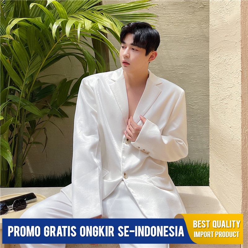 Jual Jas Pria Tren Yupi Desain Unik Cerah Satin Kasual Kean Mudah ...