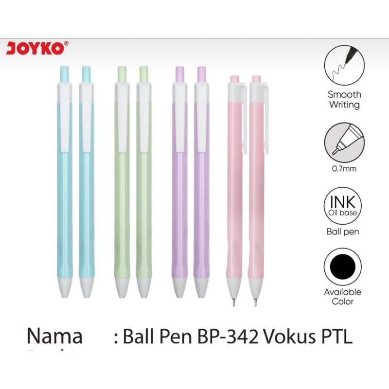 Jual (12pc)Ball Pen Pulpen Pena Joyko BP-338 Vocus 0.7 mm BP-363 BP-342 BP-349 | Shopee Indonesia