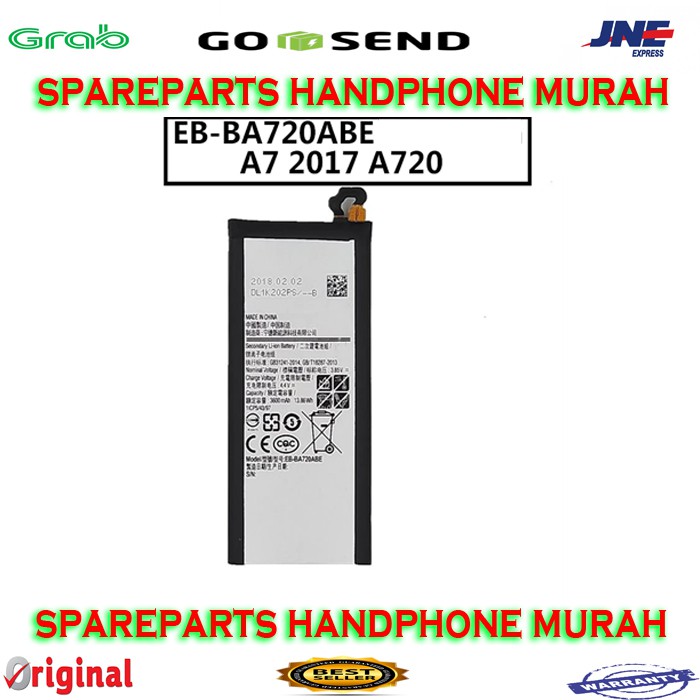 Jual BATRE BATERAI BATTERY SAMSUNG A720 A7 2017 GALAXY A7 2017 ORIGINAL ...