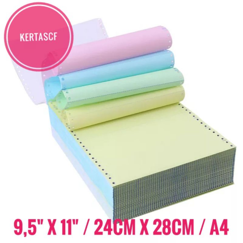 Jual KertasCF Kertas Continuous form 4 Ply 9,5" x 11"/24cm x 28cm/A4 ...