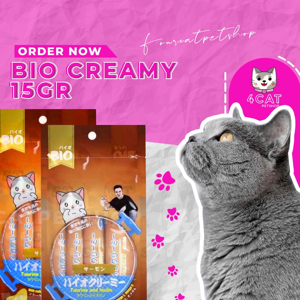Jual Makanan Kucing Snack Bio Creamy /pcs (Harga Satuan) | Shopee Indonesia