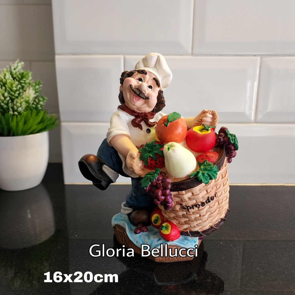 Jual Patung pajangan koki buah chef statue dekorasi hiasan interior ...