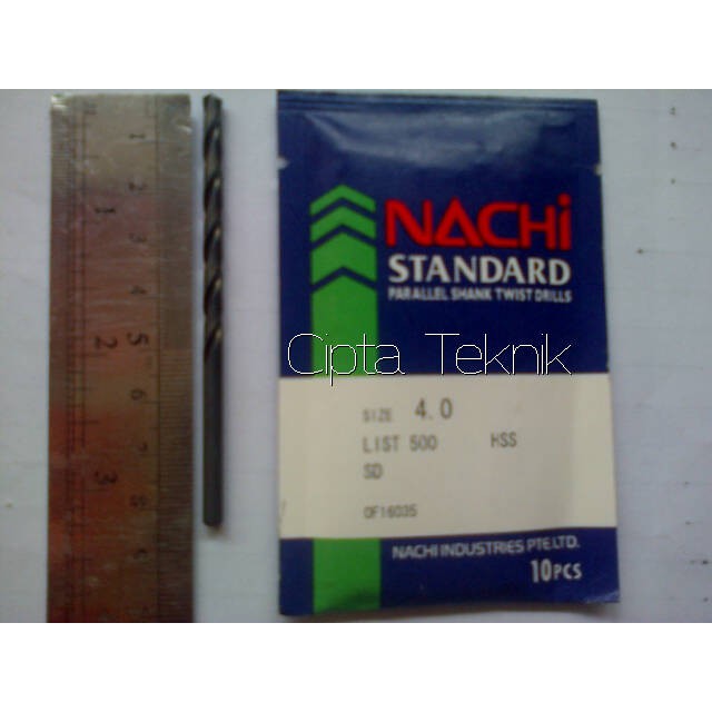Jual Mata Bor Nachi 4mm Matabor Nachi Asli 4 mm Lurus Parallel Shank Twist Drill Original Nachi ...