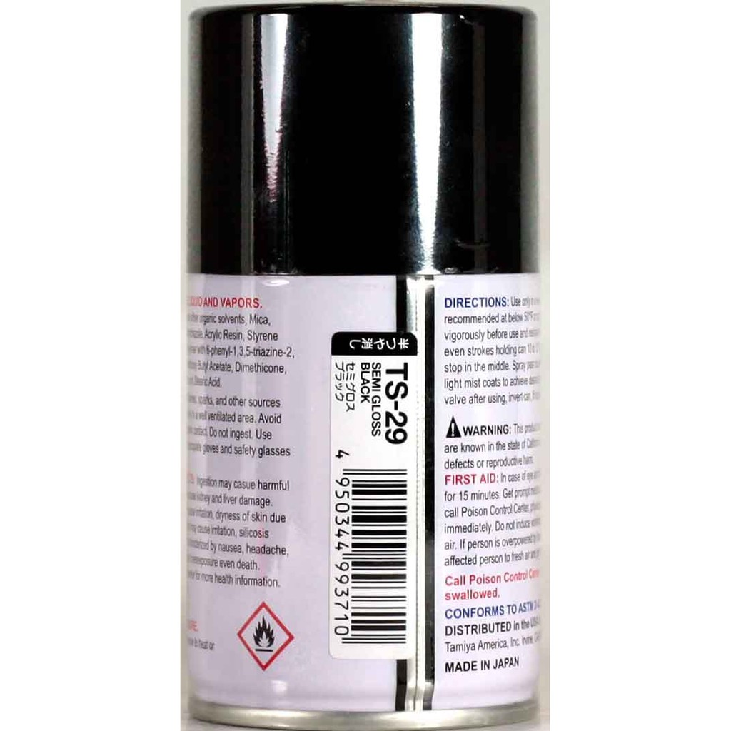 Jual Tamiya TS-29 Semi Gloss Black - cat Gundam model kit spray can ...