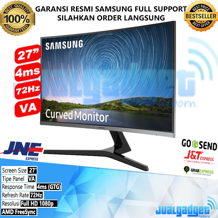 Jual Monitor LED 27 inch Samsung Curved Gaming C27R500 - 72Hz - 4ms ...