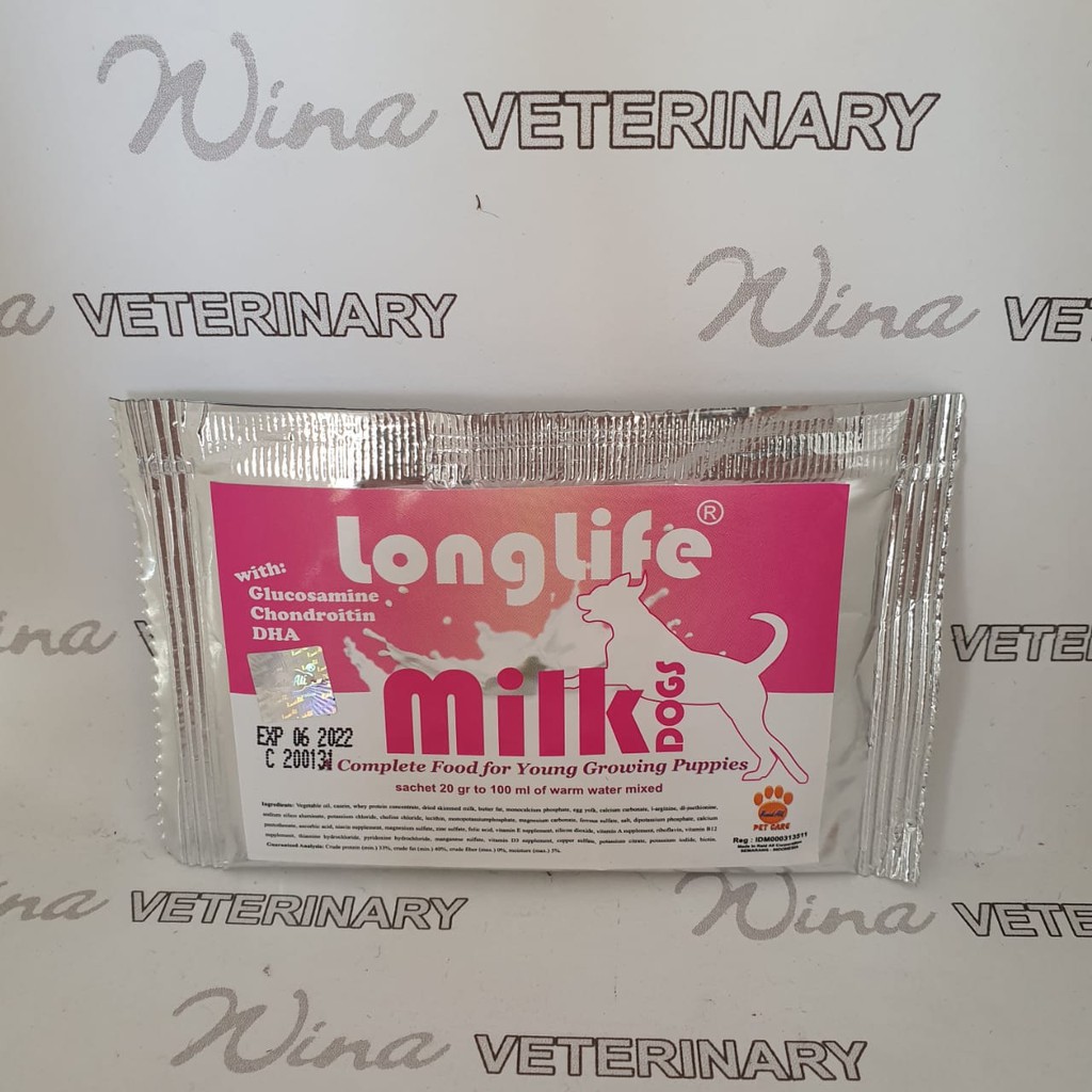 Jual Susu Anjing - Longlife Milk Dog puppies Long life Kemasan Pink Sachet 20 gr Raid all ...