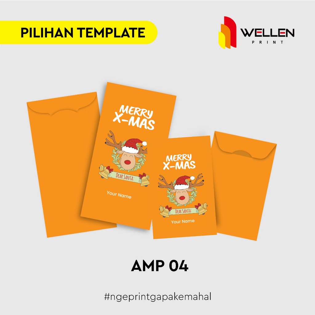 Jual WELLEN PRINT - Angpao Christmas Custom Print Design Nama / Cetak ...