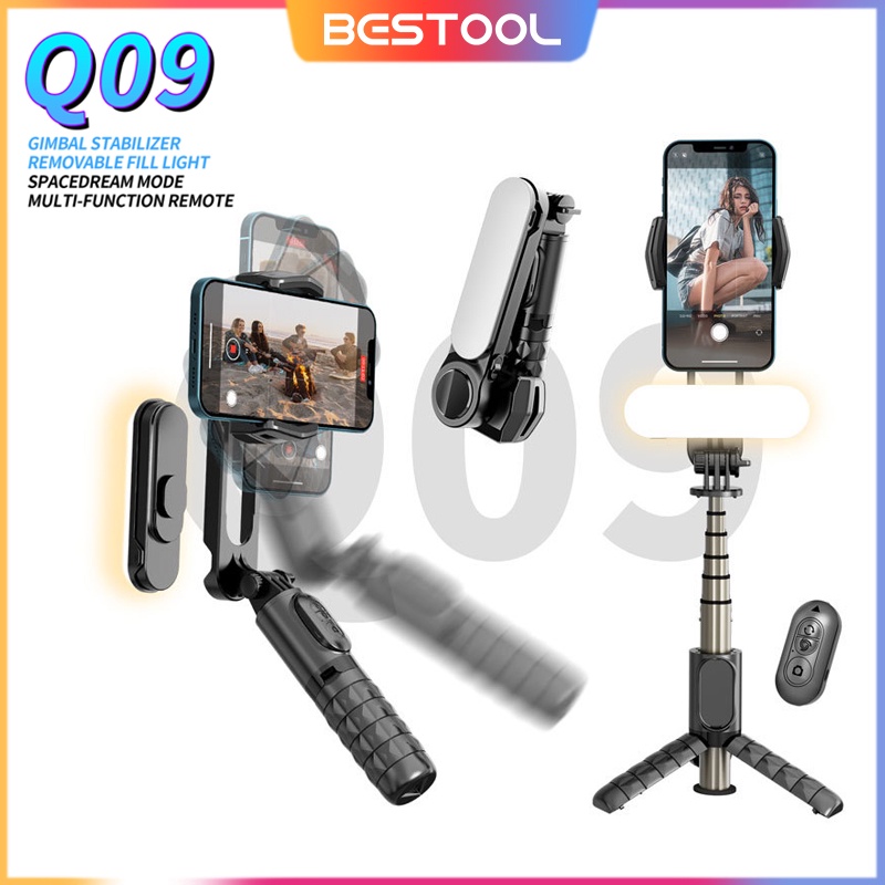 Jual BESTOOL Q09 Tripod Gimbal Stabilizer Handphone Auto Balance Selfie Stick and Tripod Fill ...