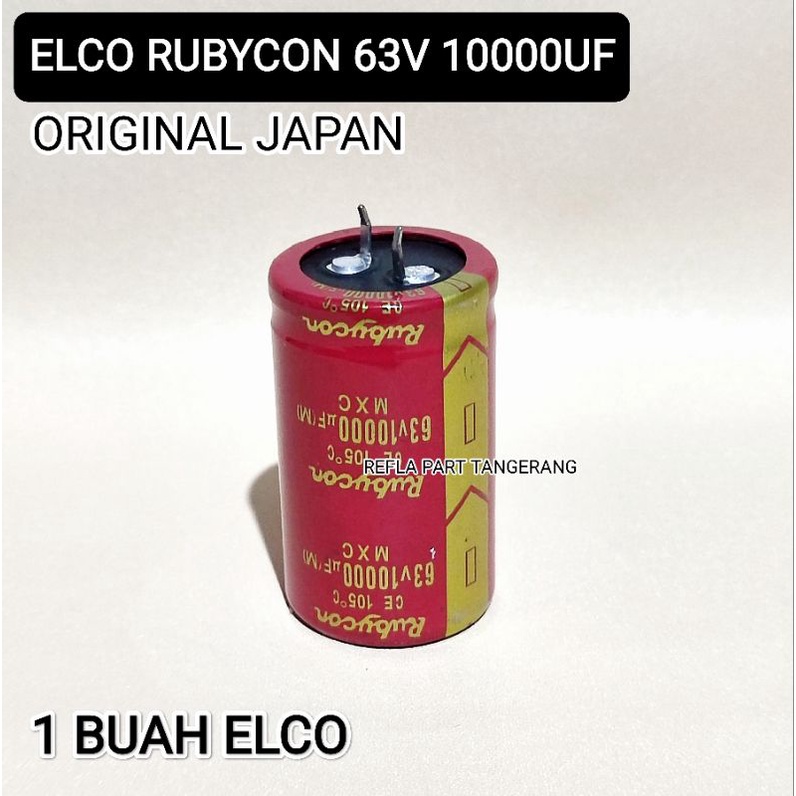 Jual 1 BUAH CAPACITOR ELCO 63V 10000UF RUBYCON JAPAN | Shopee Indonesia