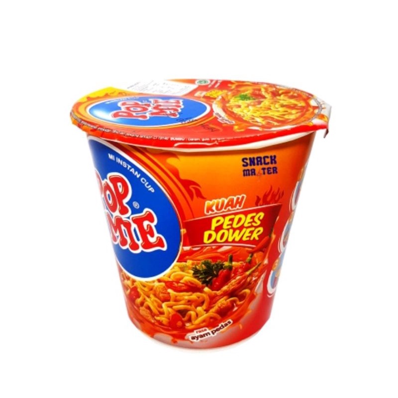 Jual POP MI KUAH PEDES DOWER - mie instan cup rasa ayam pedas | Shopee ...
