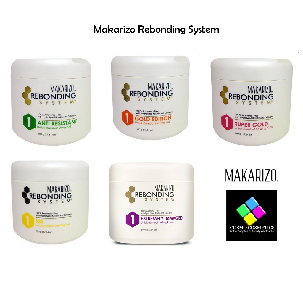 Jual Makarizo Rebonding System 500gr Obat Pelurusan rambut Step 1 ...