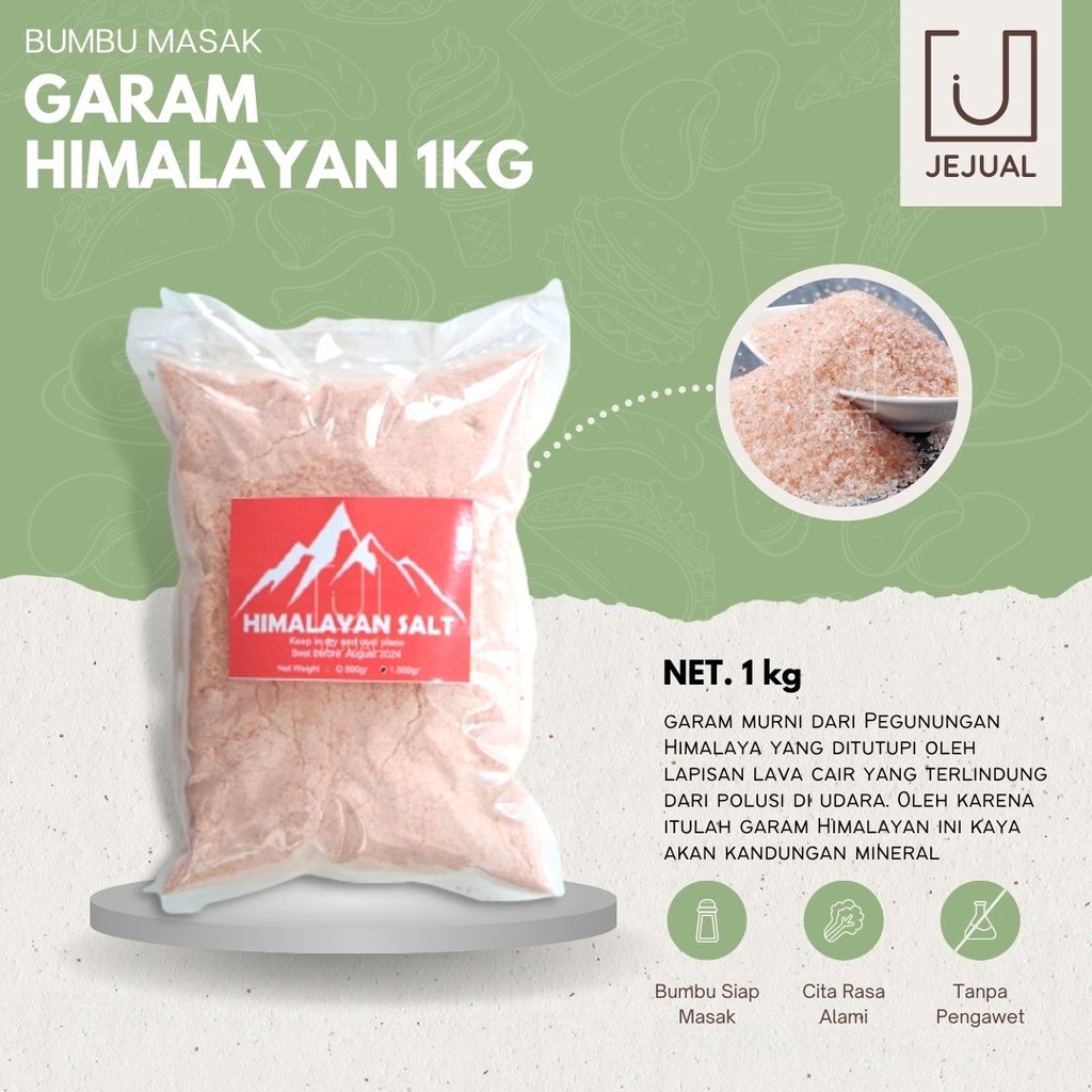 Jual GARAM HIMALAYA 1kg/Himalayan Pink Salt Original/Natural/Sehat ...