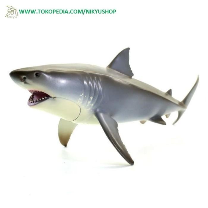 Jual Miniatur Mainan Edukasi Koleksi Hewan Laut Great White Shark Hiu ...