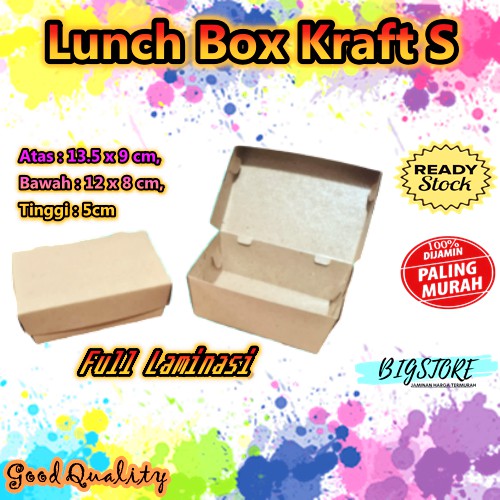 Jual Lunch box / Box Ayam Geprek / Box Mie Ayam / Full Laminasi Ukuran ...