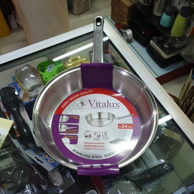 Jual 175325 Frying Pan Zebra Vitalux Plus D24cm, Thailand Made | Shopee ...