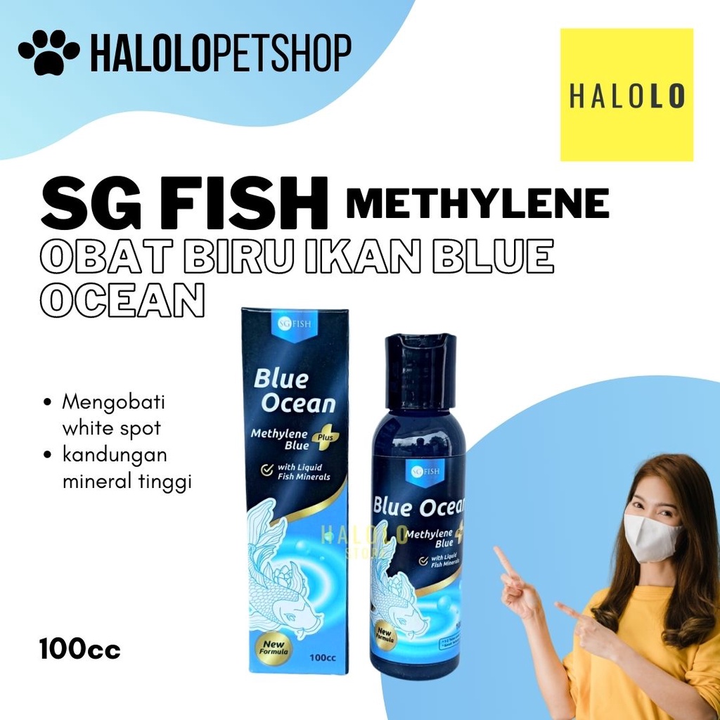 Jual Obat Biru Ikan Anti White Spot Methylene Blue Plus Blue Ocean 100cc | Shopee Indonesia