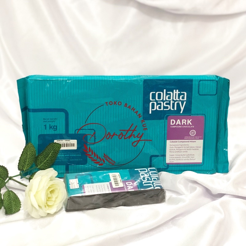 Jual COLATTA PASTRY DARK CHOCOLATE COMPOUND REPACK / POTONGAN | Shopee ...