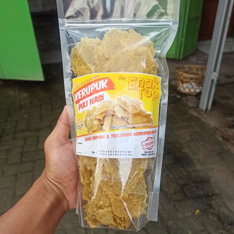 Jual kerupuk puli nasi 200gr dr nasi baru 100%/ krupuk nasi / krupuk ...