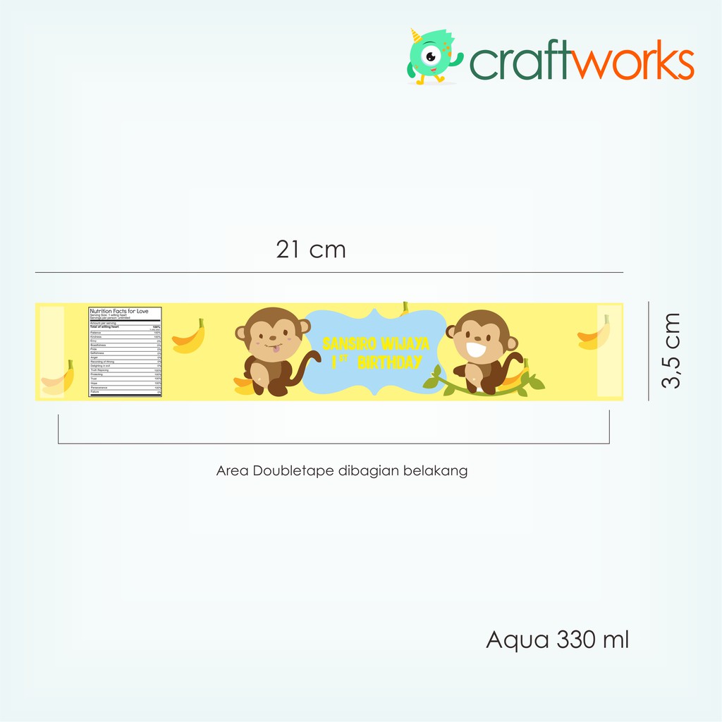 Jual LABEL AQUA 330 ml & 600 ml (CUSTOMIZED) | Shopee Indonesia