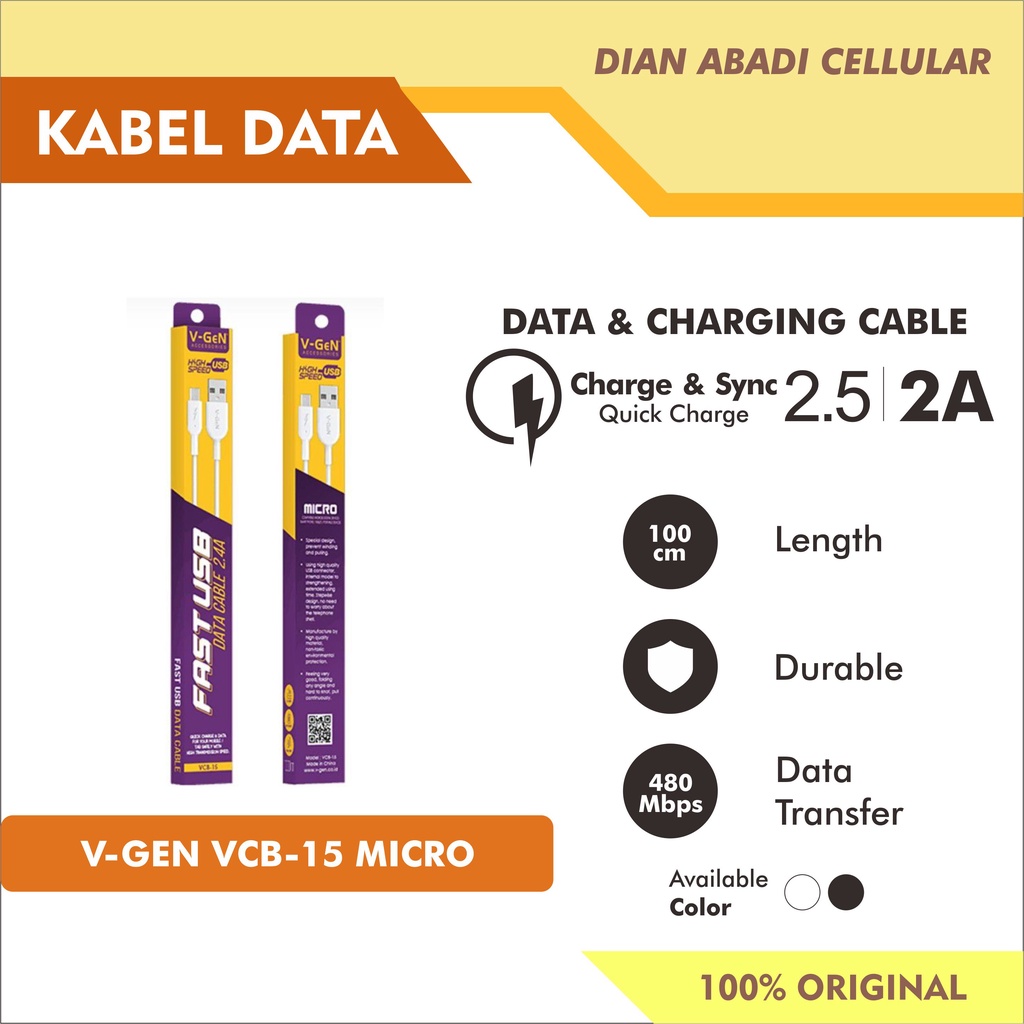 Jual Kabel Data Micro V-Gen VCB-15 | Shopee Indonesia