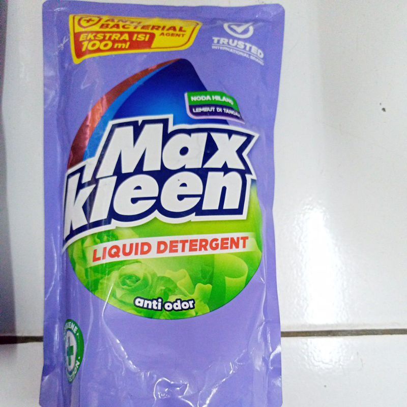 Jual max kleen liquid detergen lembut ditangan kemasan pouch 600+100 ml ...