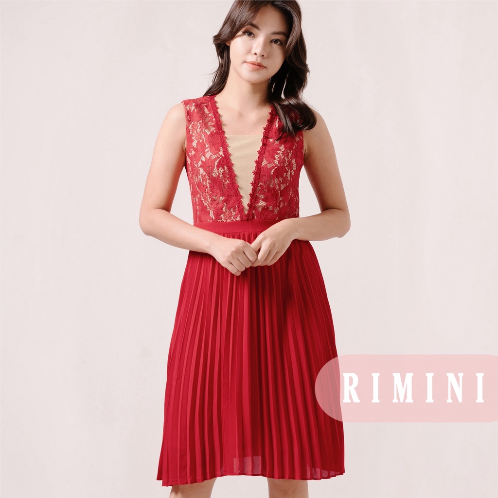 Jual RIMINI - Dress Remaja Gaun Pesta Putungan Plisket xs-xl - Lana Dress - 82332 | Shopee Indonesia