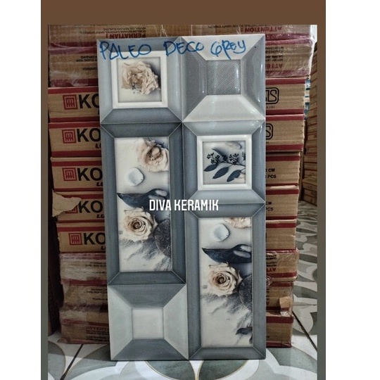 Jual Keramik Dinding Paleo Deco Grey 25x50cm | Shopee Indonesia