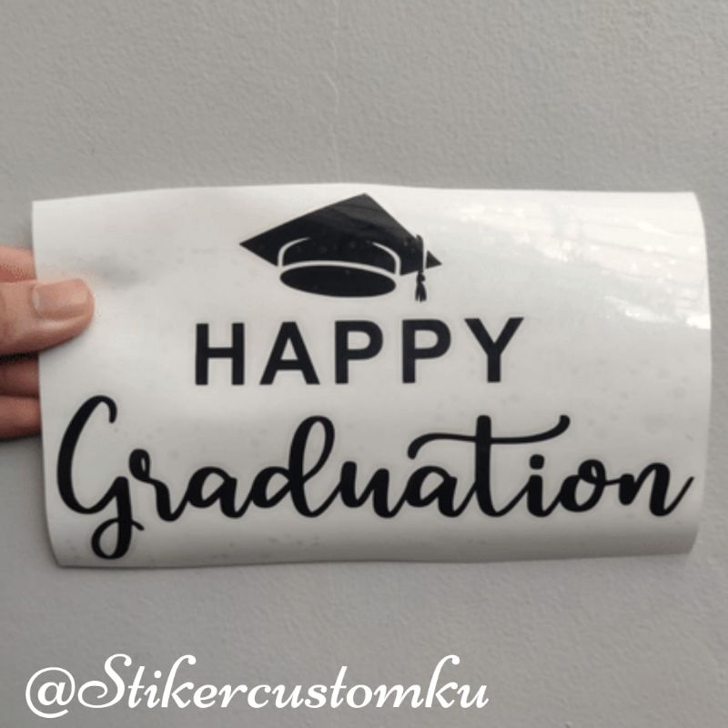 Jual Stiker Happy Graduation / Sticker Cutting Balon PVC | Shopee Indonesia