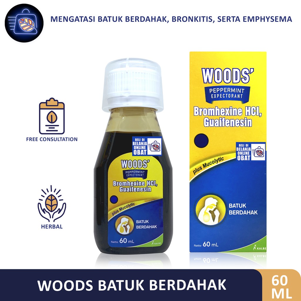 Jual WOODS PEPPERMINT EXPECTORANT 60ML // Obat batuk berdahak | Shopee ...