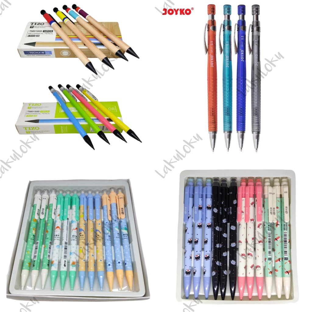 Jual Pensil Mekanik 0.5mm isi KECIL TIZO, JOYKO, FANCY 2B | Shopee ...