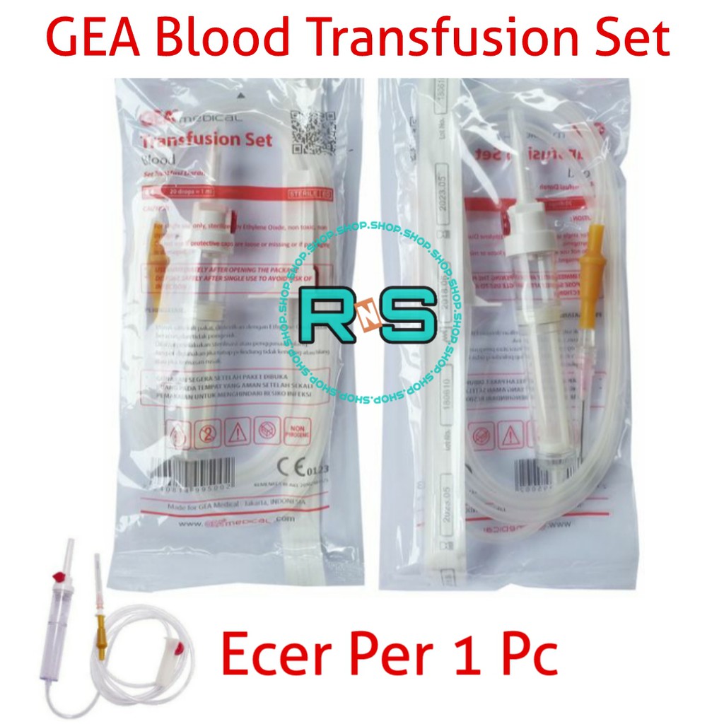Jual Gea Blood Transfusion Set Adult Selang Transfusi Darah Eceran ...