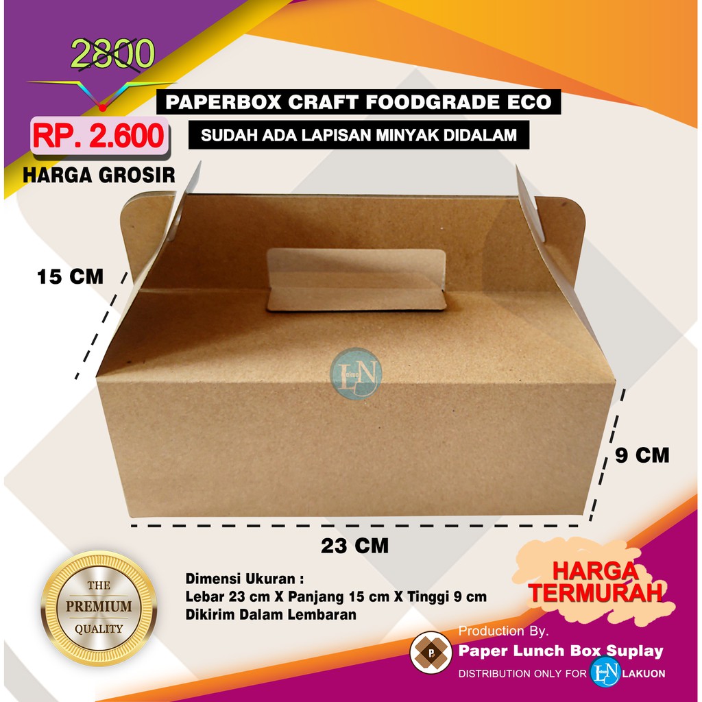 Jual BOX JINJING / CARRY PACK / GABLE BOX KRAFT / BOX HAMPERS ECO ...