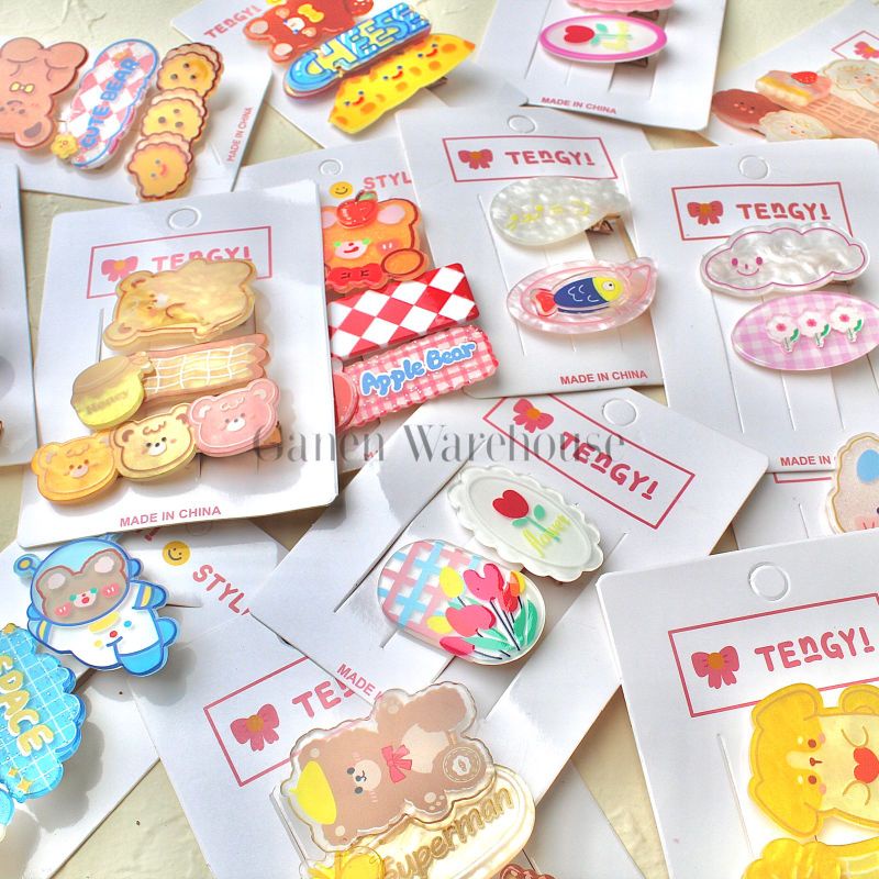 Jual [GW] Jepit Rambut Lucu Isi 3 pcs Cute Korea China Aksesoris Pin ...