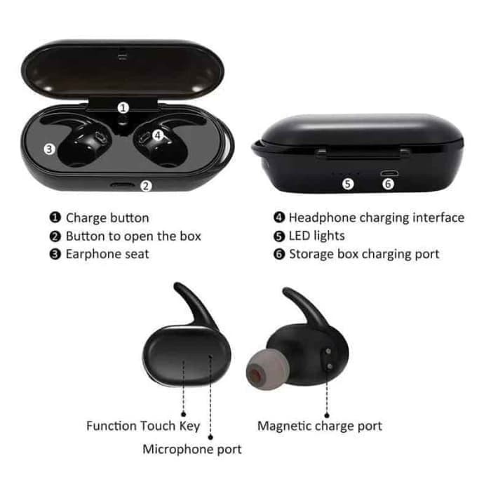 Jual HEADSET TWS4 Wireless earphone Bluetooth TWS 4 Stereo | Shopee ...