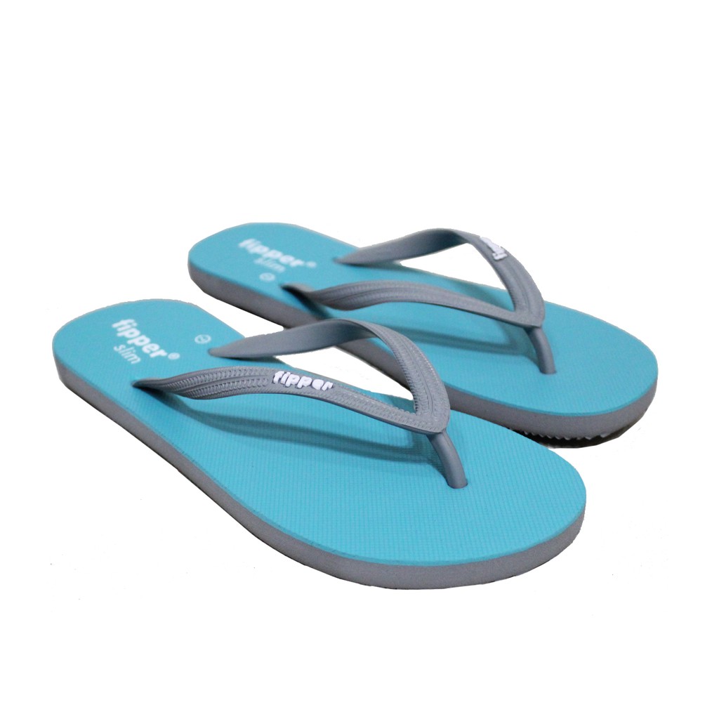 Jual Sandal Fipper Slim / Sendal Jepit / Sendal Wanita in Turquise Grey ...