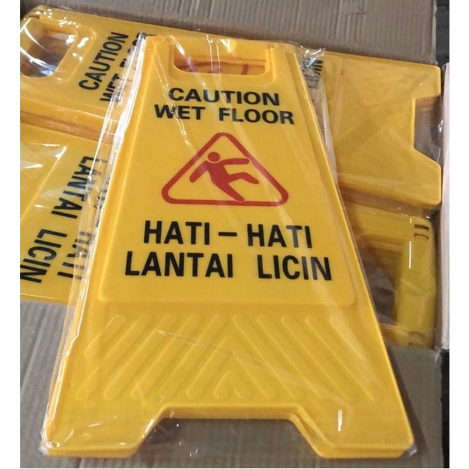Jual Pel | Papan Tanda Peringatan Lantai Licin,Warning Sign Caution Wet ...