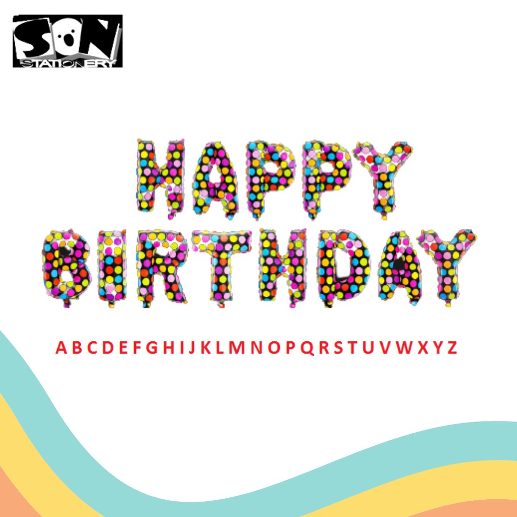 Jual BALON ULTAH SON HURUF GZ-275 (1 PACK) | Shopee Indonesia