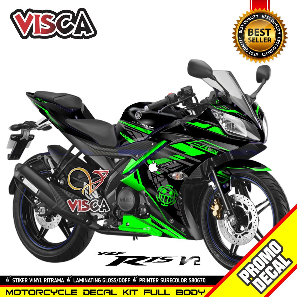 Jual Decal R15 Old Stiker R15 V2 Striping Fullbody R15 V2 Hijau ...