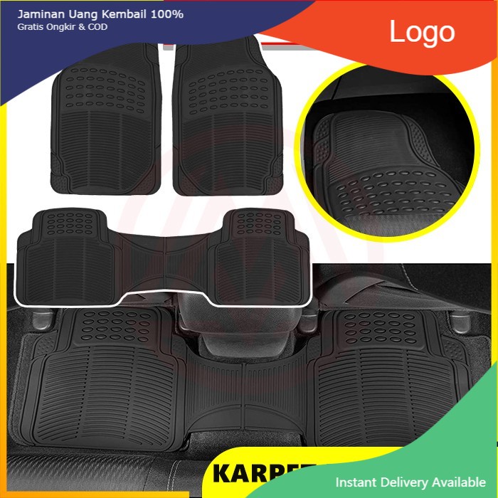 Jual KARPET MOBIL KARET UNIVERSAL 3 IN 1 DEPAN BELAKANG TEBAL 3D ...
