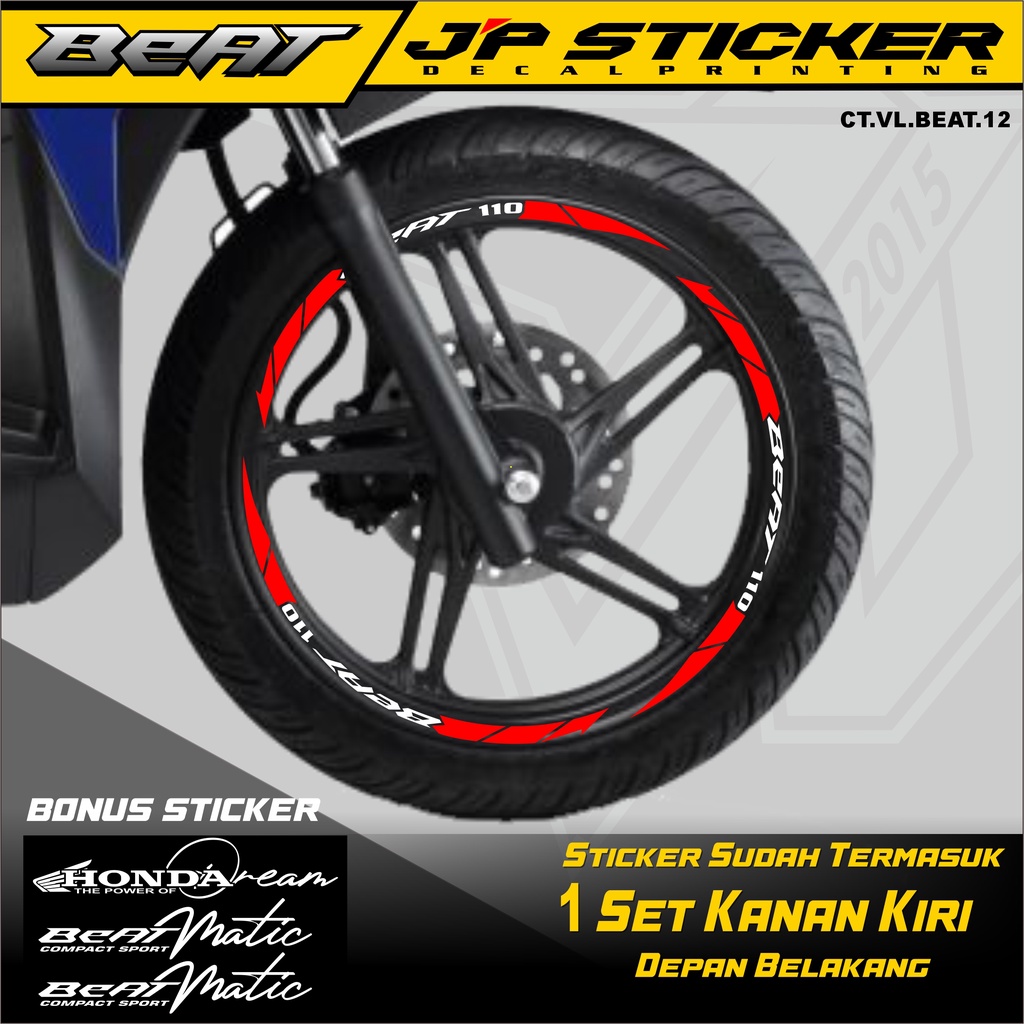 Jual Stiker Cutting Velg BEAT Satu Set - Stiker List VELG BEAT NEW 012 ...