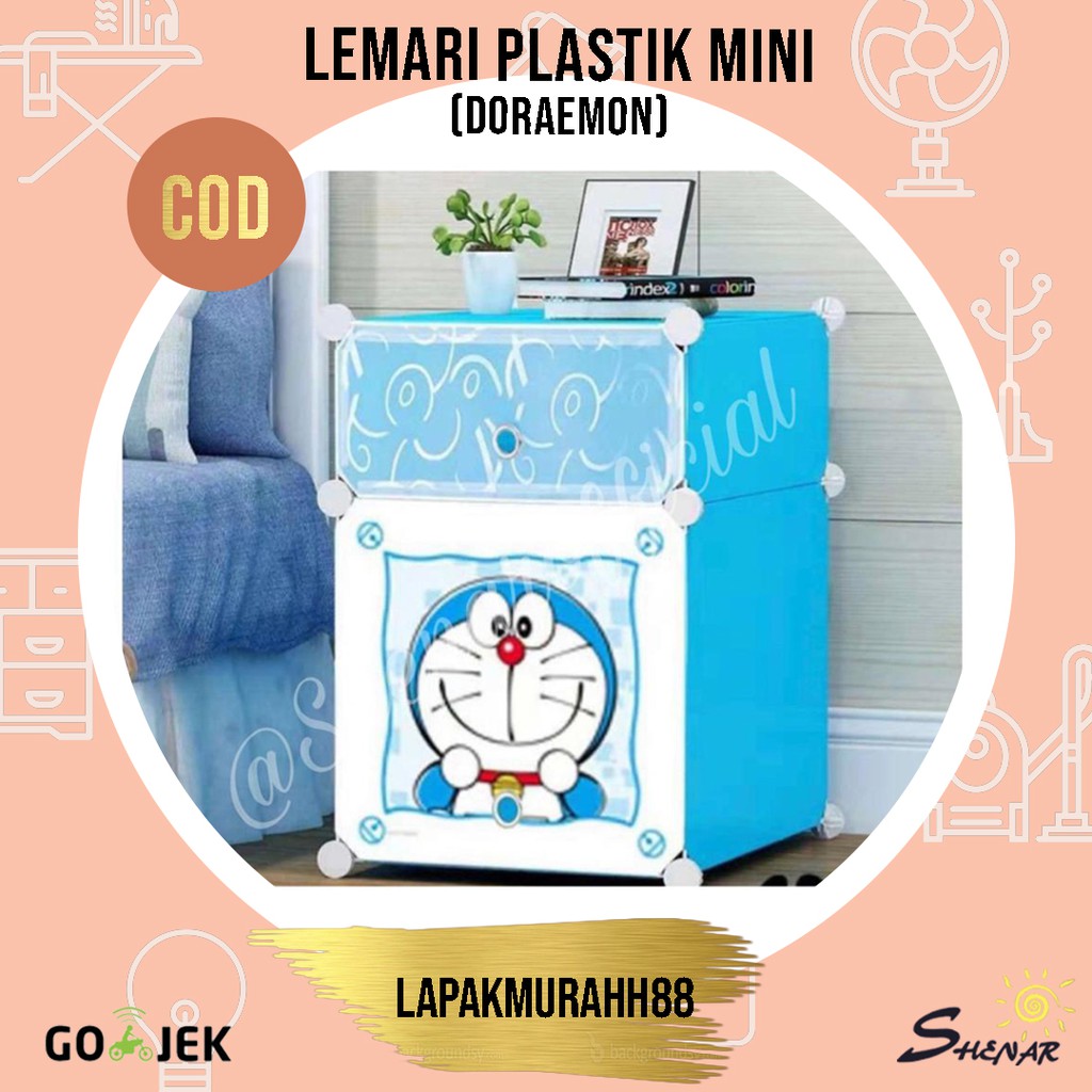 Jual TERLARIS!! LEMARI RAKIT/LEMARI PLASTIK MINI KARAKTER/LEMARI SISI ...