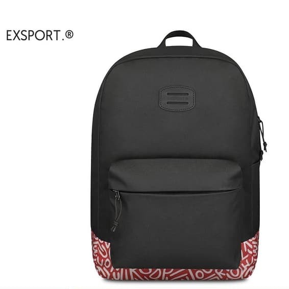Jual Exsport Delanoir Lite Red Typo Backpack - Black | Shopee Indonesia