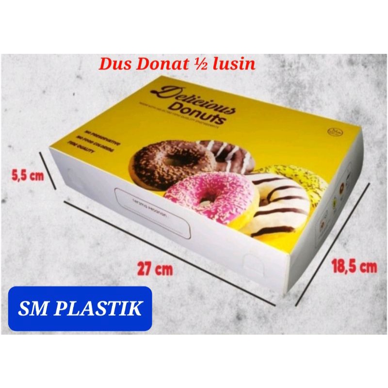 Jual Dus Donat / Box kemasan Donat isi 6 | Shopee Indonesia