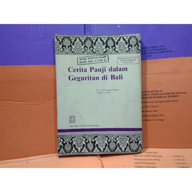 Jual Cerita Panji Dalam Geguritan Di Bali - Drs I Gusti Ngurah | Shopee ...