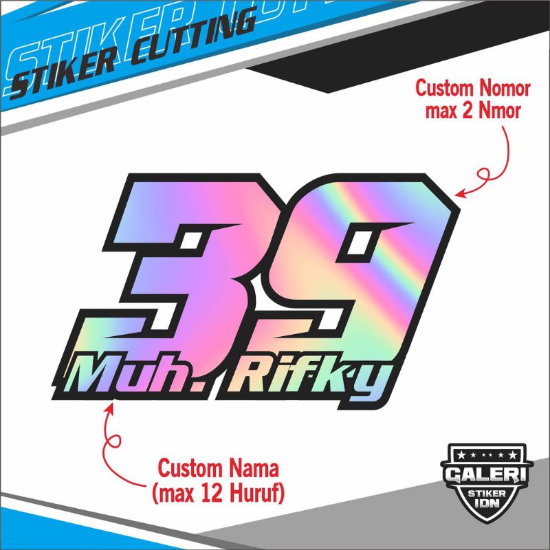 Jual STIKER NOMOR BALAP STICKER NAMA NOMOR BALAP | Shopee Indonesia