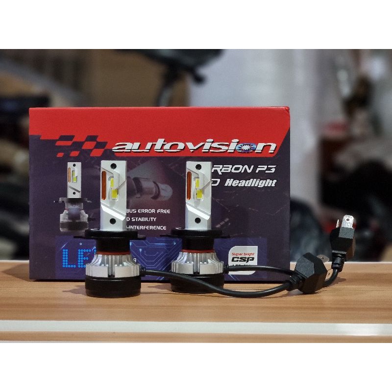 Jual Autovision LED Carbon P3 H1 H4 H7 H8 H9 H11 H16 HB3 HB4 58 Watt Garansi 2 Tahun | Shopee ...