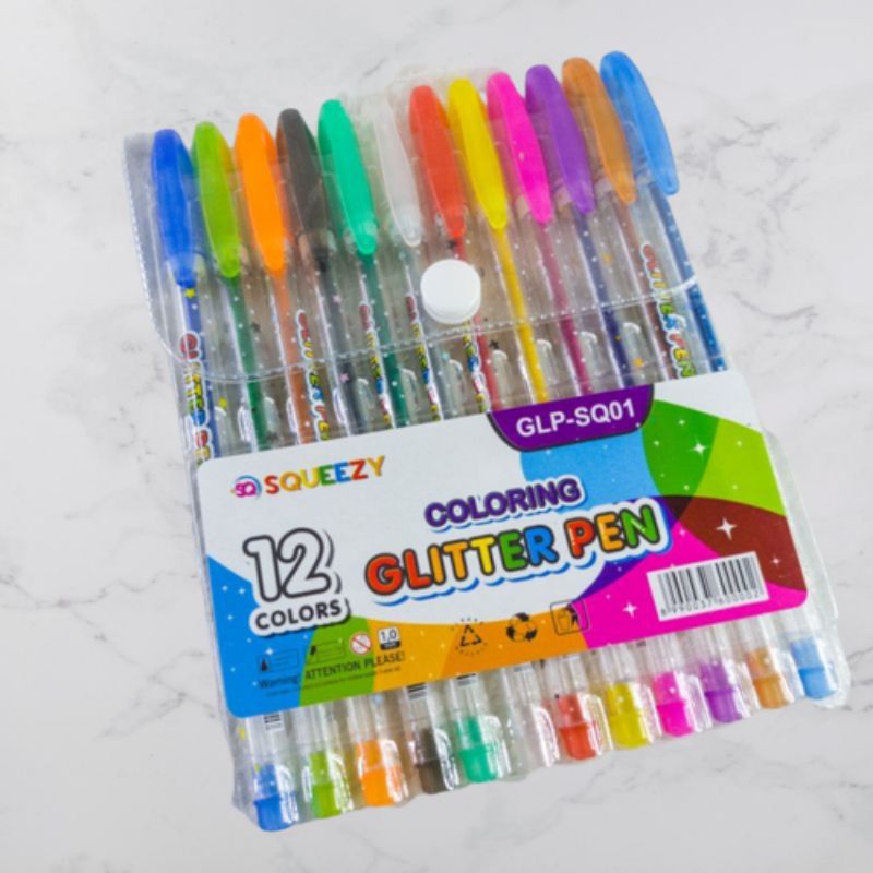 Jual Pulpen Gel Glitter Colloring Glitter Pen Squeezy Glp-sq01 | Shopee ...