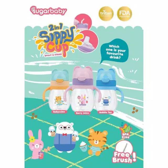 Jual Sugar Baby Sippy Cup Rabbit 270ml (2 in 1 6m / Tritan 9m) | Shopee ...